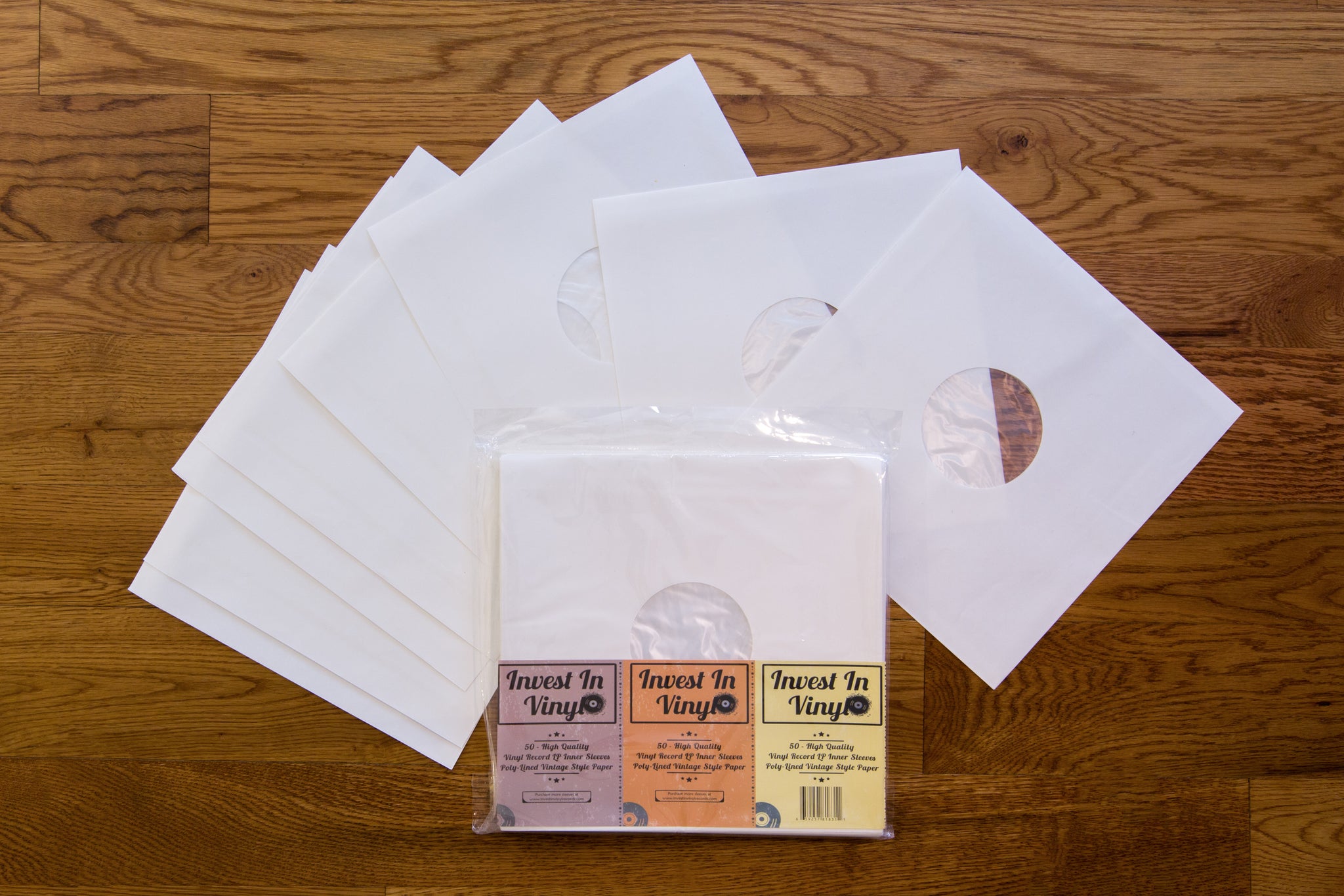 50 Poly Lined Paper Protective LP Inner Sleeves Vinyl Record Sleeves 3 ...